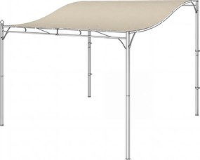 Outsunny náhradní střecha na pergolu, 298 × 293 cm – sluneční clona pro pergolu 3 × 3 m, krémově bílá