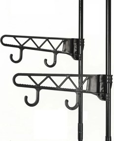 Stojan na oblečení ocel a netkaná textilie 55x28,5x175 cm černý 245742