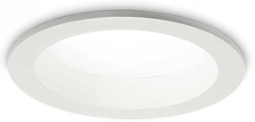 Ideal lux 193533 led zápustné stropní bodové svítidlo basic wide 1x20w | 1900lm | 3000k | ip44 - bílá