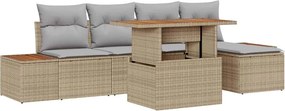 Sada zahradních pohovek 6 ks Beige a šedá 3350062