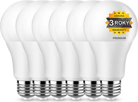 BERGE LED žárovka A60 - E27 - 12W - 980lm - neutrální bílá - 5+1 zdarma