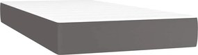 Box spring postel s matrací a LED šedá 120 x 190 cm umělá kůže 3270285