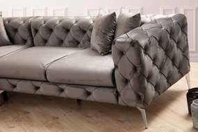 Designová rohová sedačka Rococo antracitová - levá