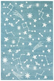 Dětský kusový koberec Lima 9572A Hvězdičky modrý krémový Rozměr: 200x290 cm