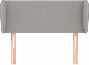 Čelo postele typu ušák světle šedé 103x23x78/88 cm textil 3116854