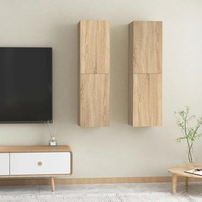 vidaXL TV stolky 2 ks 30,5 x 30 x 110 cm dřevotříska [826681] Barva: dub sonoma
