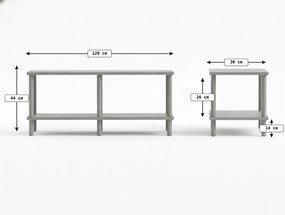 TV stolek SOLE 120 cm, antracit