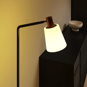 HOMCOM LED stojací lampa do obývacího pokoje, stojací lampa s 350° otočnou hlavou, stojací lampa s barevnými teplotami 3000K/4000K/6500K, černá