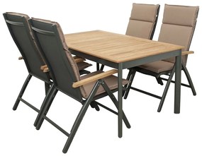 Doppler CONCEPT teak - hliníkové polohovací zahradní křeslo FSC®