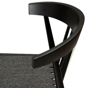 ​​​​​Dan-Form Černá kovová barová židle DAN-FORM Sava s výpletem 66,5 cm
