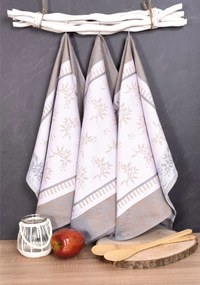 Luxusní kuchyňské utěrky, Flowers Egyptská bavlna set 3 ks