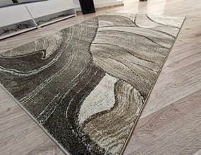 HU Béžovo-hnědý abstraktní koberec Rio 936-Beige-Fume Rozměr: 60x100 cm