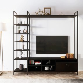 Kalune design Televizní stěna MAT černá 285LCV1137
