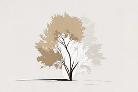 Obraz minimalistický strom s listy Varianta: 120x80