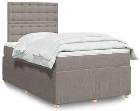 Box spring postel s matrací taupe 120x200 cm textil 3292041