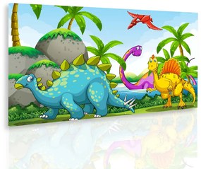 Malvis ® Obraz do dětského pokoje Dinosauři Velikost: 90x60 cm