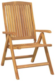 Polohovací zahradní židle s poduškami 4 ks masivní teak,  3196475