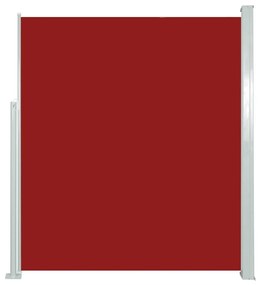 vidaXL Zatahovací boční markýza / zástěna 160 x 500 cm červená