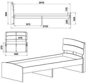 Vomaks Postel MODERN-140 buk