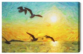 Obraz Ptáci Na Moři Nedostatek Nedostatek Plátno Canvas 100x70