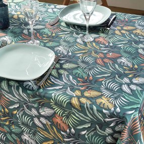 Obdélníkový ubrus STYLIS BLUE, 145 x 240 cm, modrý s potiskem