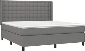 Box spring postel s matrací tmavě šedá 160x200 cm textil 3131762