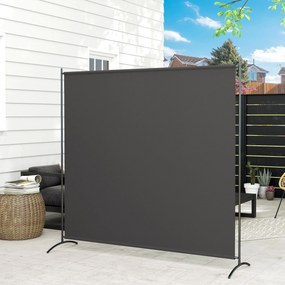 Outsunny zástěna pro soukromí 180 x 50 x 180 cm (tmavě šedá) — ochrana UPF 30+, voděodpudivá, stabilní podstavec