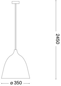Ideal Lux - Lustr na lanku HAUNT 1xE27/60W/230V pr. 35 cm béžová