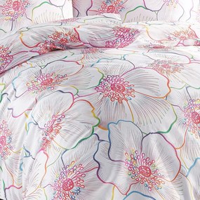 BedTex Saténové povlečení Bloom, 140 x 200 cm, 70 x 90 cm, 140 x 200 cm, 70 x 90 cm