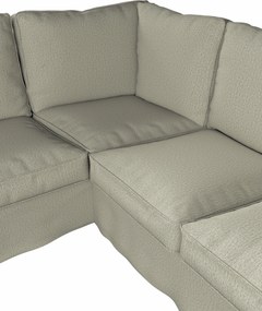 Potah na pohovku IKEA  Ektorp rohová barva béžová látka pletený vzor