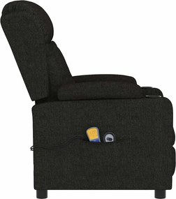 Elektrické masážní křeslo černé textil 3098791