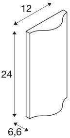 SLV 1002505 Vilua Up/Down, venkovní nástěnné svítidlo, LED 16W 3000K, 12x24cm, IP54
