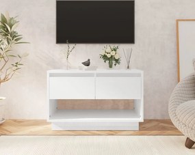 vidaXL TV skříňka 70 x 41 x 44 cm kompozitní dřevo [812975] Barva: bílá s vysokým leskem