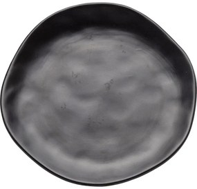 Černý kameninový talíř Kare Design Organic Black, ⌀ 20 cm