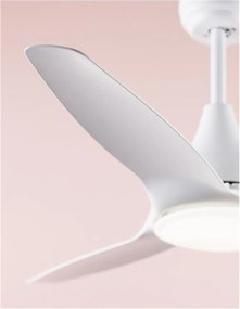 NV 5267301 Stropní ventilátor se světlem SAMOA tělo z oceli matná bílá a sklo 3ABS LED 18W 3000K - NOVA LUCE