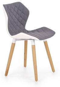 Halmar Jídelní židle K277, šedá/bílá
