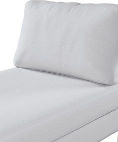 Potah na přídavný šezlong IKEA Karlstad, krátký barva bílá látka pletený vzor