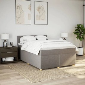 Box spring postel s matrací taupe 140x200 cm textil 3289000