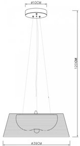 Deko-Light 342031 - Lustr na lanku FILO 3xE27/60W/230V pr. 39 cm stříbrná