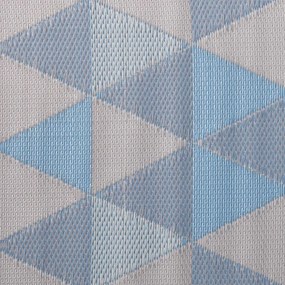 Butlers COLOUR CLASH Venkovní koberec trojúhelníky 180 x 120 cm - pastelově modrá
