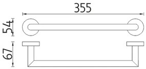 Nimco Držák na ručníky, 36 cm UN 13035A-26