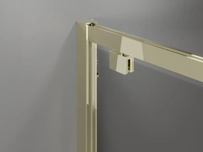 Mexen Exo, výklopná sprchová kabina, dveře 120 cm + boční stěna 70 cm, transparentní sklo, zlatá, 8182-120-070-50-00
