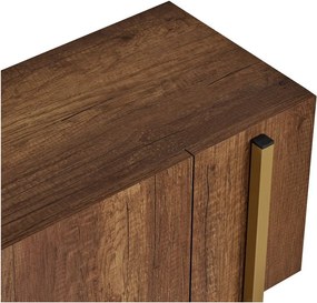 TV stolek v dekoru ořechu v tmavě přírodní barvě 180x45x30 cm Nexus – Kalune Design
