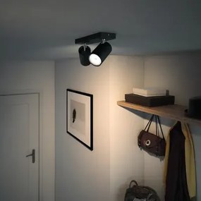 Philips Kosipo černá / Bodové svítidlo / 2xGU10 5,5W / bez zdroje / IP