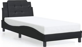 Rám postele bez matrace Zadar černý 90x200 cm umělá kůže 3208156