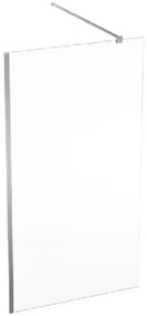 Geberit GEO - Sprchová stěna Walk-In, 110x200 cm, stříbrná/čiré sklo 560.149.00.2