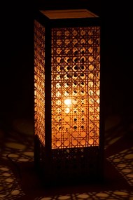 Přírodní bambusová stolní lampa Rectan - 23*23*65cm