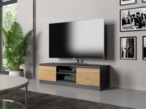 TPS Stolek pod televizi RTV MALVA 120 cm - Antracit / Dub artisan
