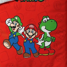 TipTrade Bavlněné povlečení 140x200 + 70x90 cm - Super Mario Luigi a Yoshi