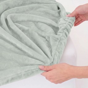 Goldea mikroplyšové elastické prostěradlo deluxe - šalvějové 90 x 200 cm